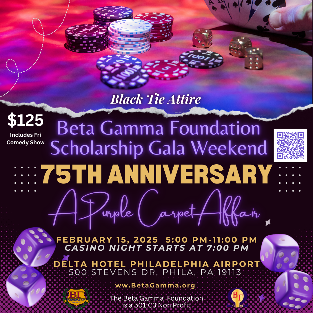 Gala Ticket 75th (includes Friday Night Comedy Show, Gala and Casino Night) | Beta Gamma Foundation